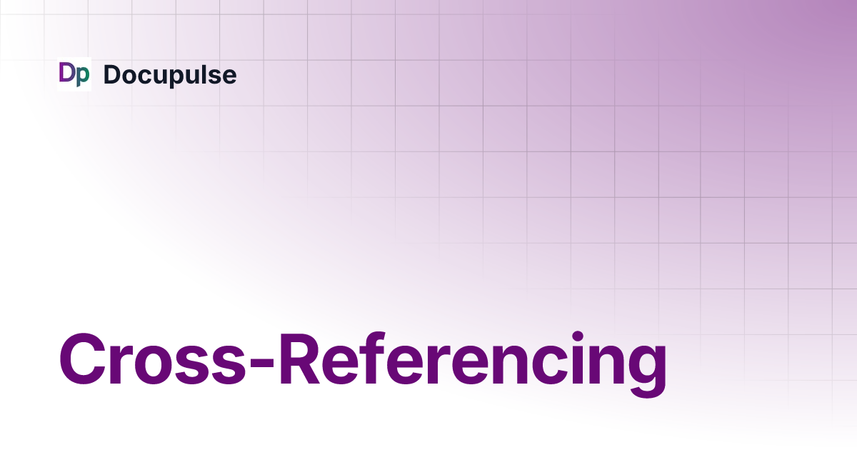 Cross-Referencing | Docupulse